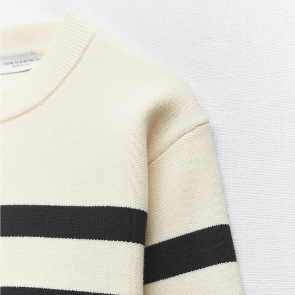 Zara | Sweaters | Nwt Zara Striped Cropped Sweater | Poshmark